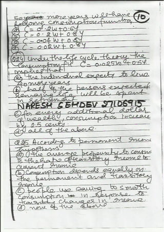 DELHI SCHOOL ECONOMICS HYDERABAD DSE ; CONUMPTION MACRO ANALYSIS ...