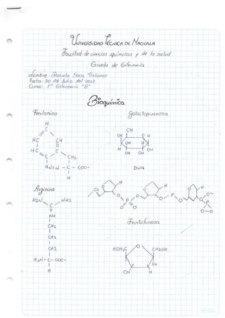 Formulas de Bioquímica | PDF
