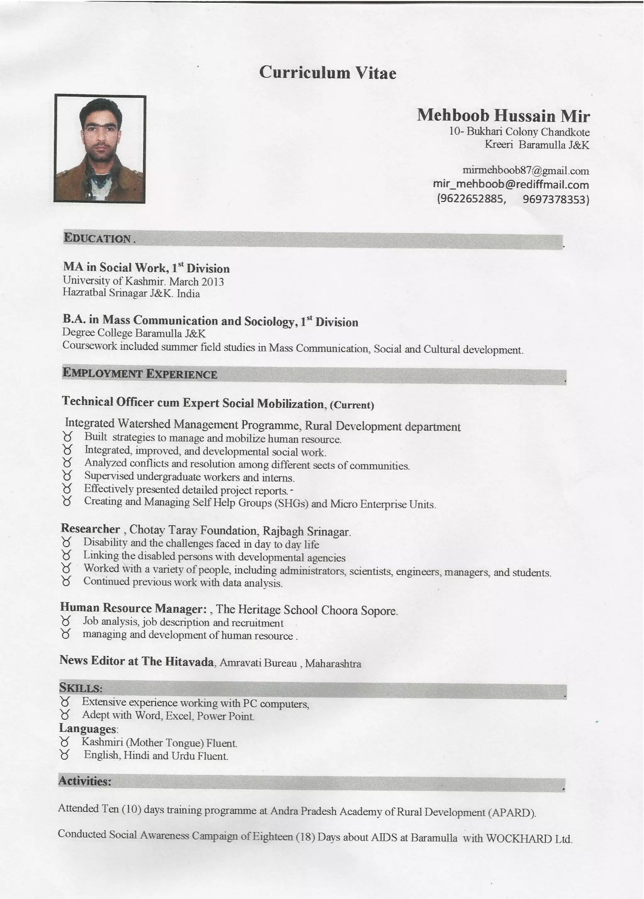 my CV | PDF