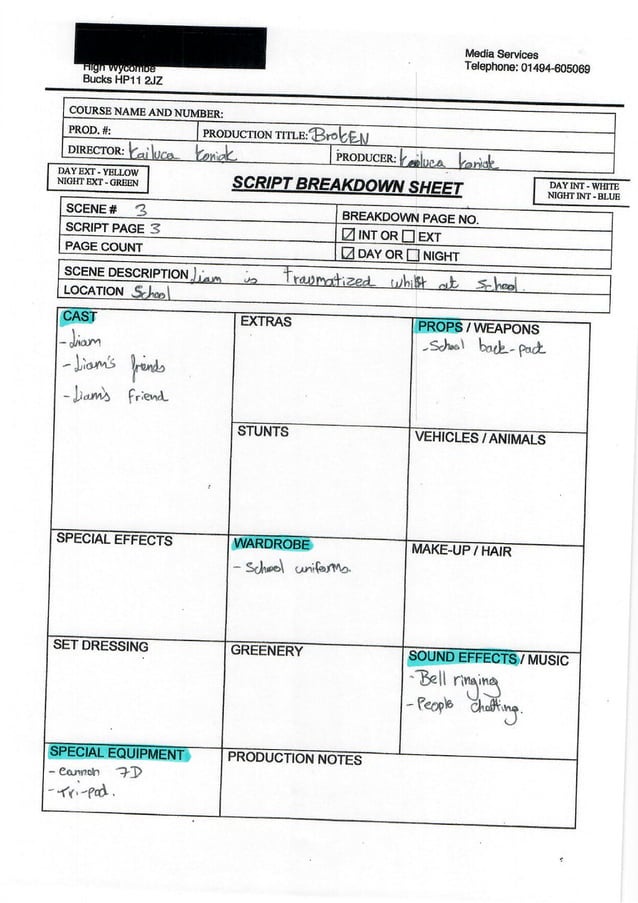 Script Breakdown | PDF