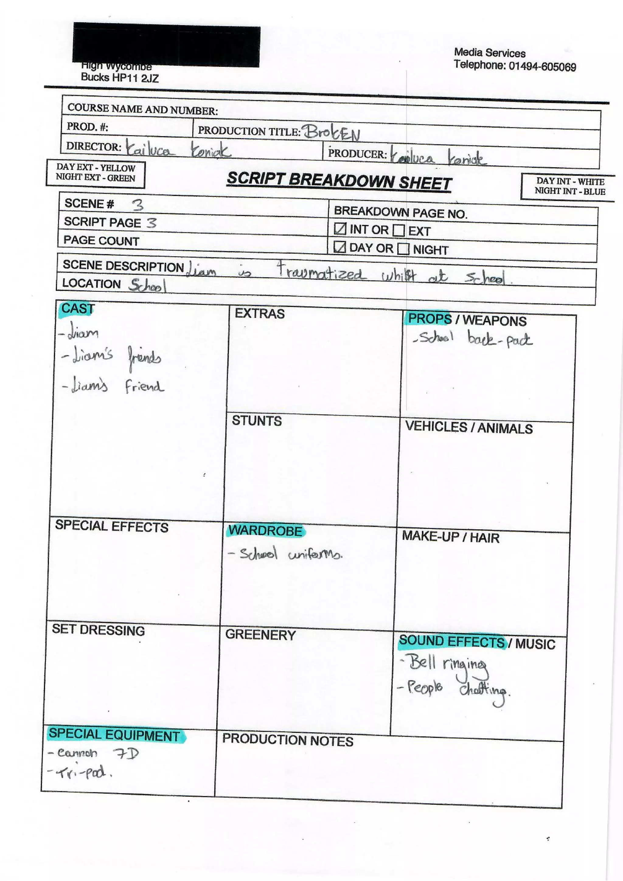 Script Breakdown | PDF