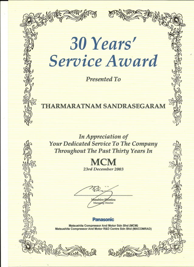 30 YEARS SERVICE AWARD | PDF