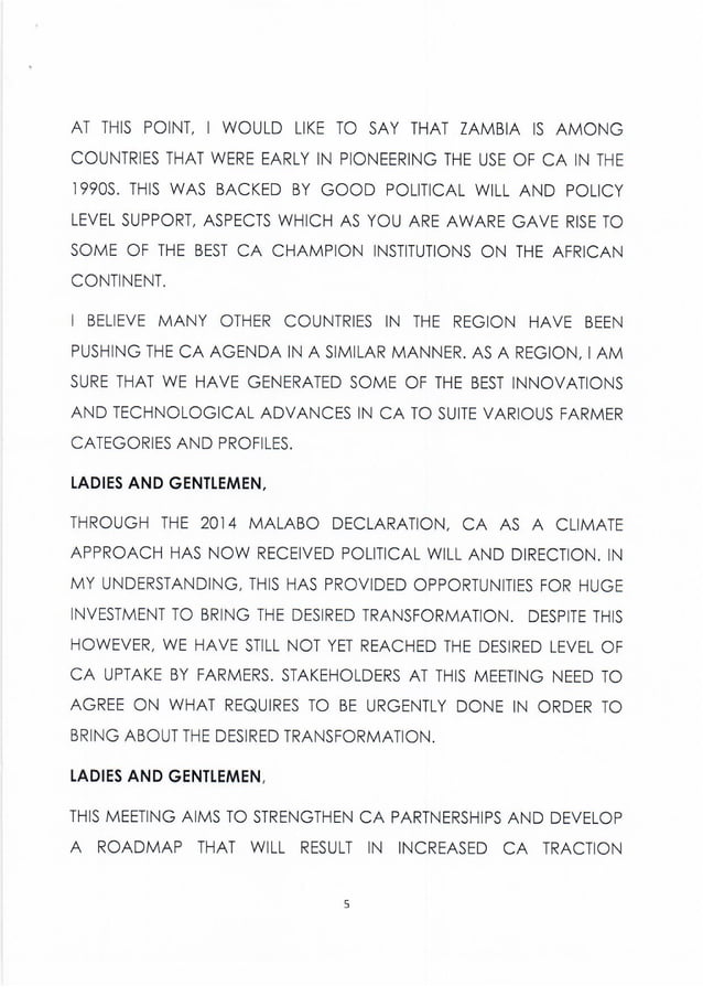 Regional Conservation Agriculture Dialogue Meeting, Lusaka, Zambia ...