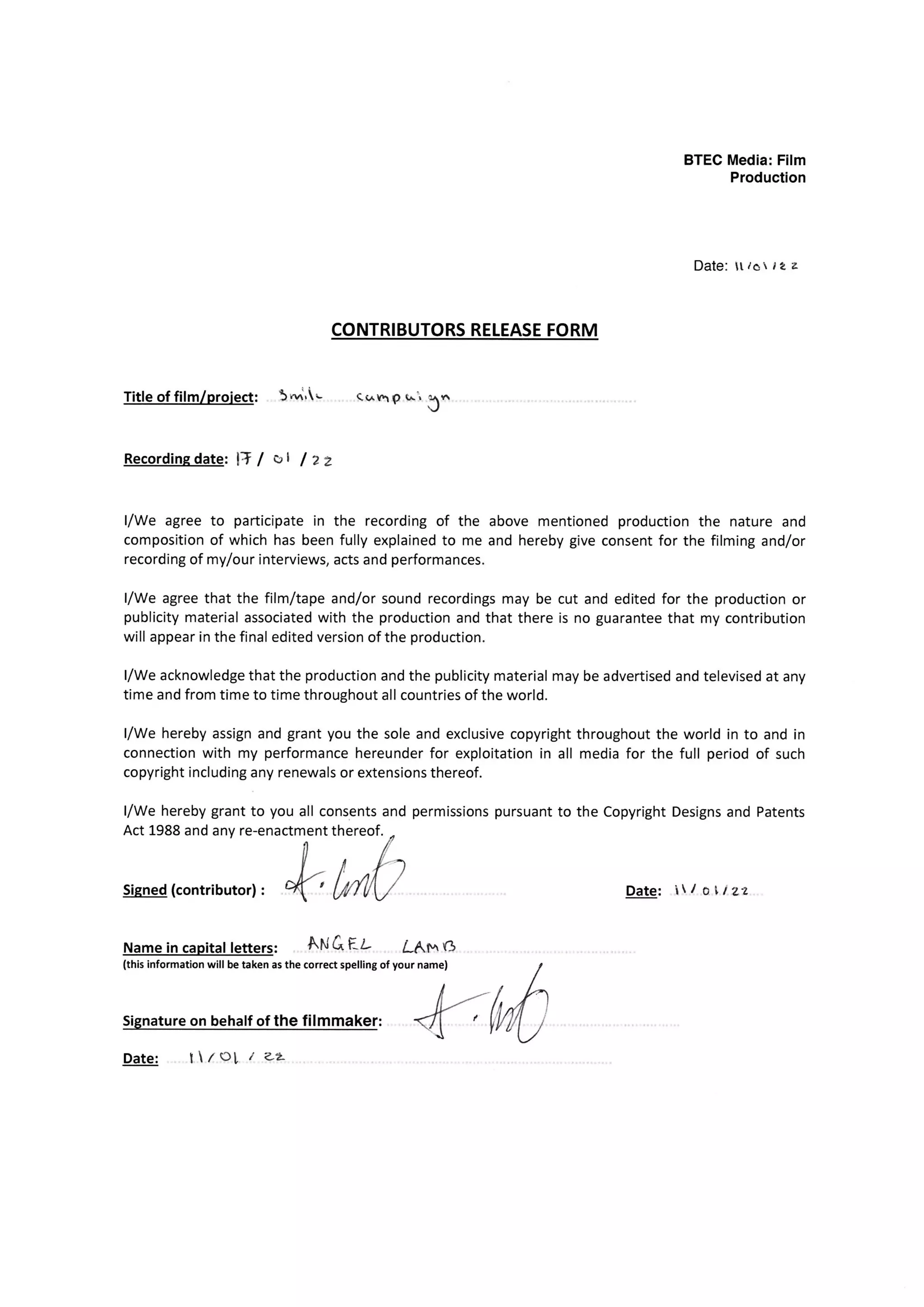 Release Forms | PDF