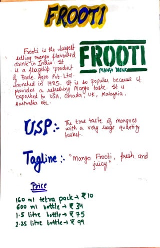 MARKETING MANAGEMENT PROJECT ON FRUIT JUICE | PDF