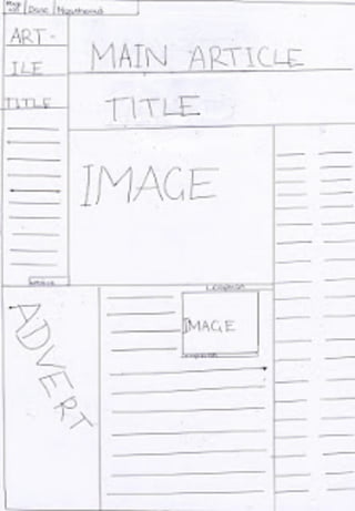 The inside page layout for my Final Newspaper design: | PDF