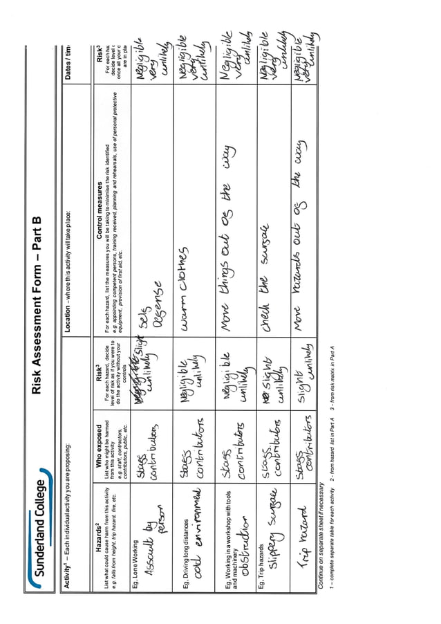 Risk Assessment College | PDF | College Planning | College Education