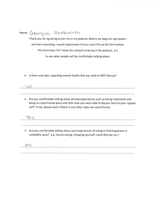 podcast meeting, consent, scouting and release forms | PDF