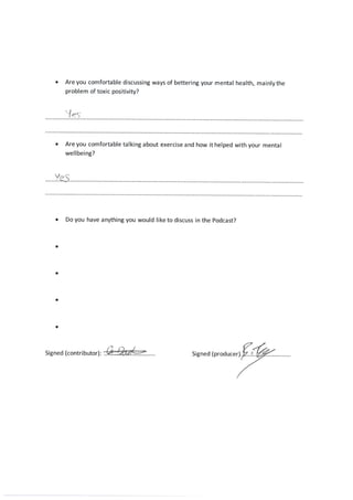 podcast meeting, consent, scouting and release forms | PDF