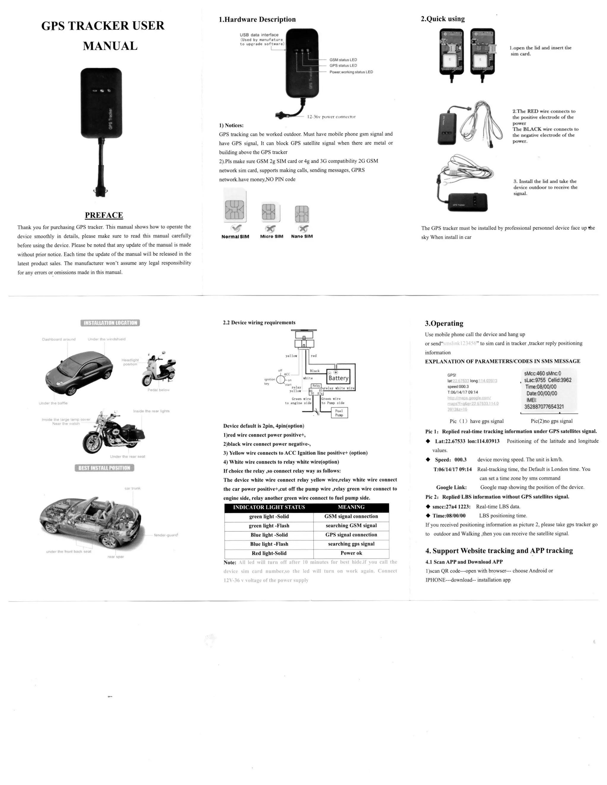 Tracker GT02 gt02_mt621d_v2.3 Manual | PDF