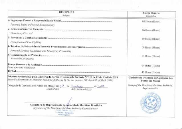 Certificado CBSP | PDF