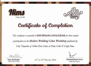 Modern Wedding Cake Certification | PPT