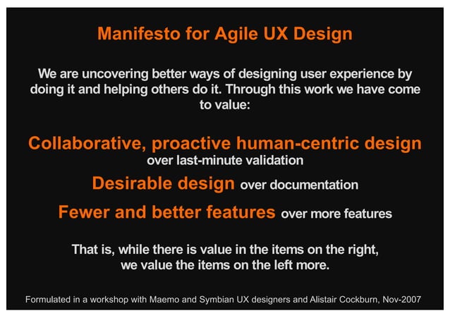 Bridging user experience design with agile product development | PDF ...
