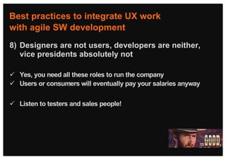 Bridging user experience design with agile product development | PDF ...