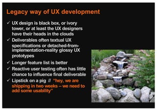 Bridging user experience design with agile product development | PDF ...