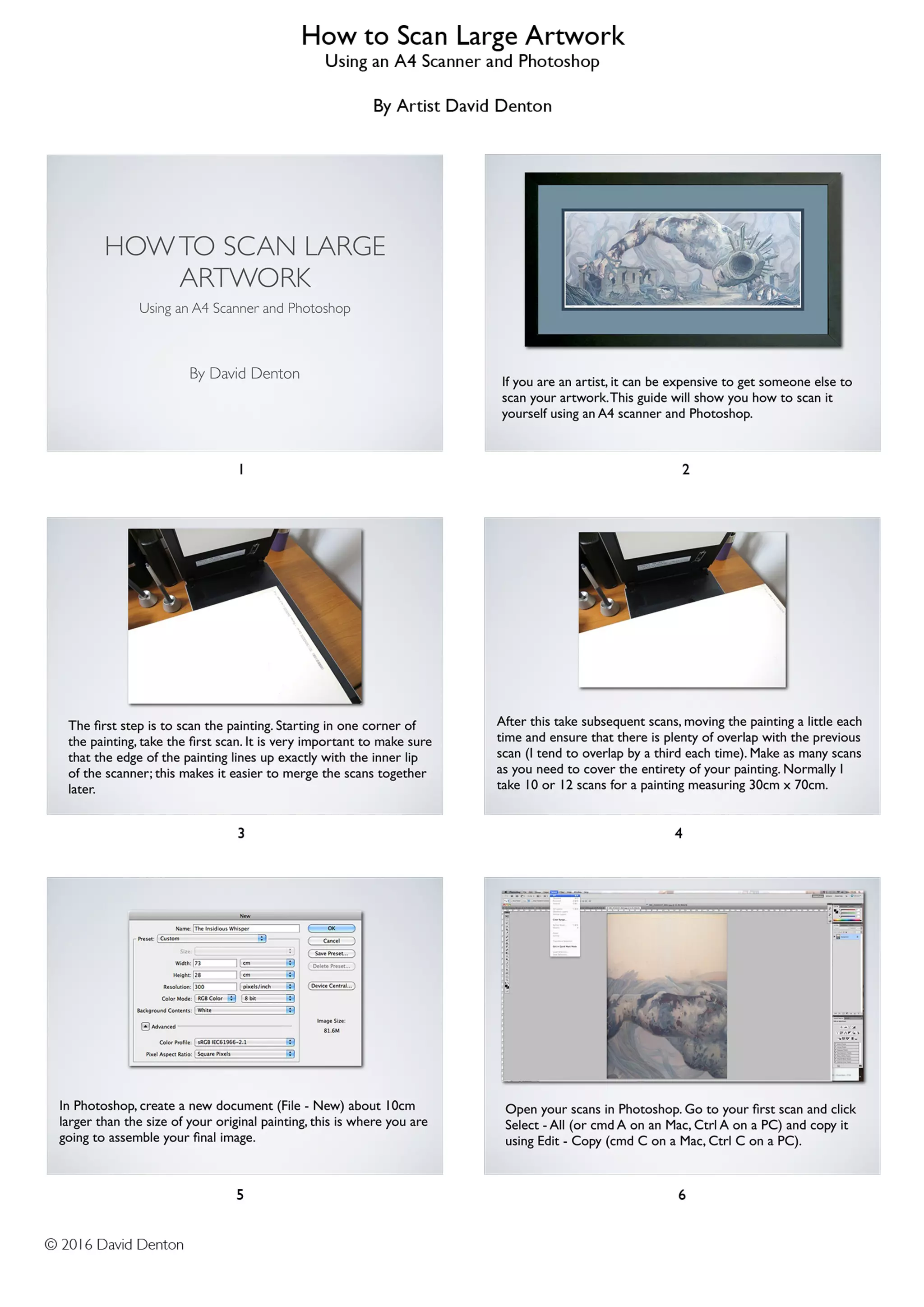 How to Scan Large Artwork - Overview 1 | PDF