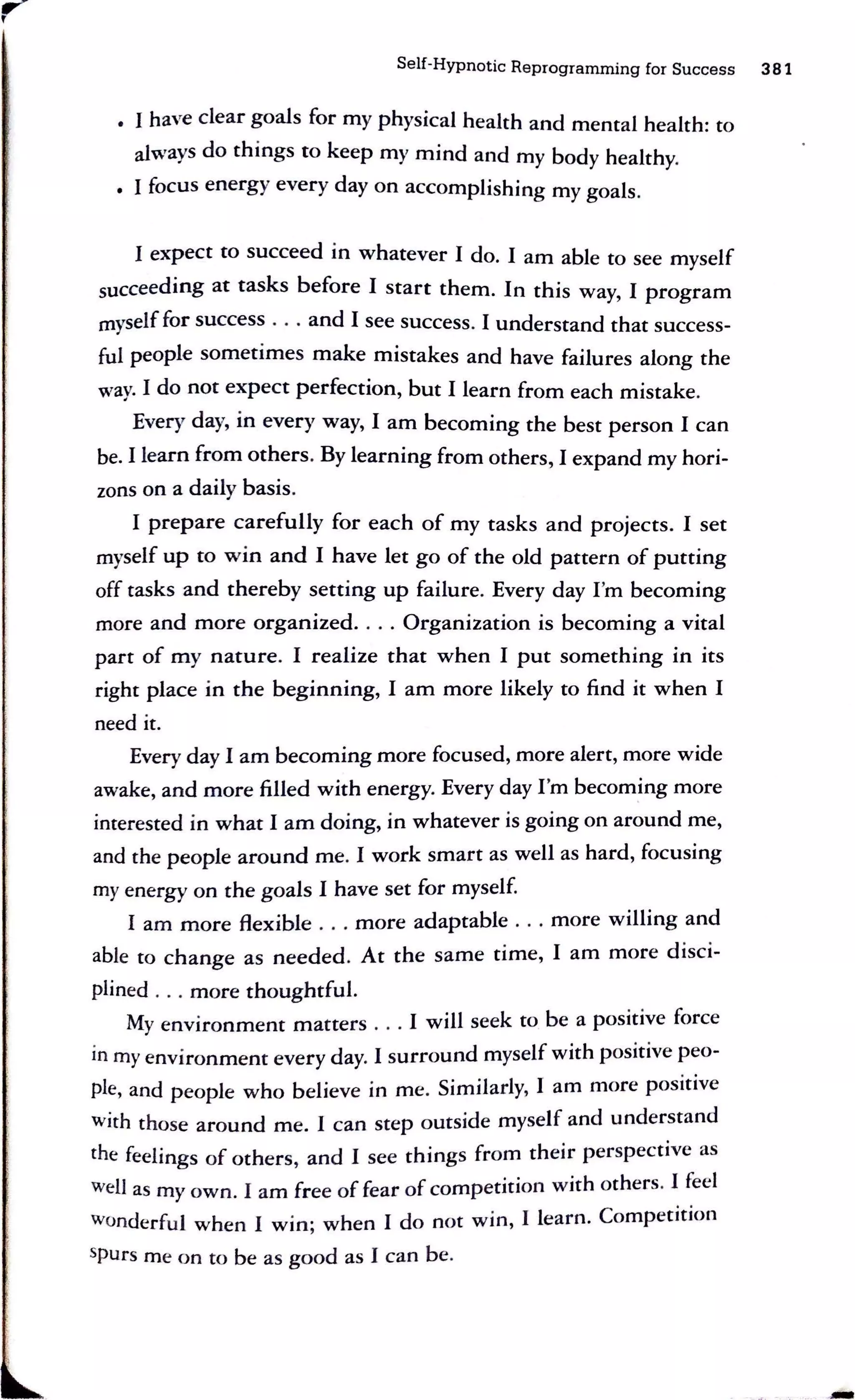 Self-hypnosis, Sample Script | PDF