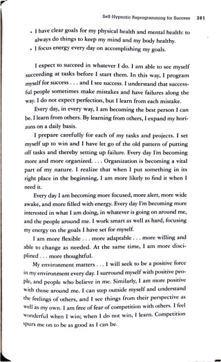 Self-hypnosis, Sample Script | PDF