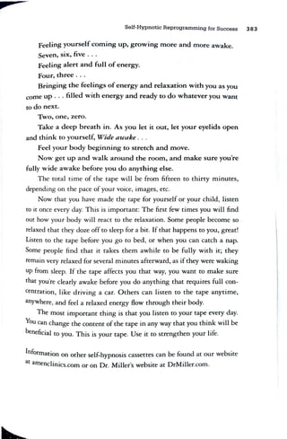 Self-hypnosis, Sample Script | PDF