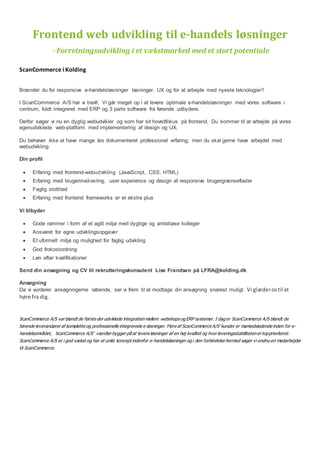 Scan commerce frontend webudvikler | DOCX
