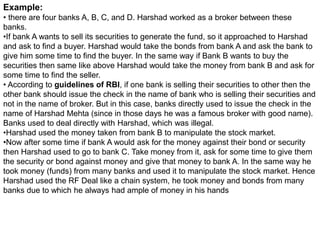 Satyam Computers Scam and Harshad Mehta Scam | PPT