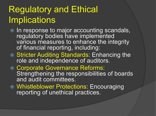 SCANDALS IN ACCOUNTING. .pptx | Business Accounting & Finance | Business