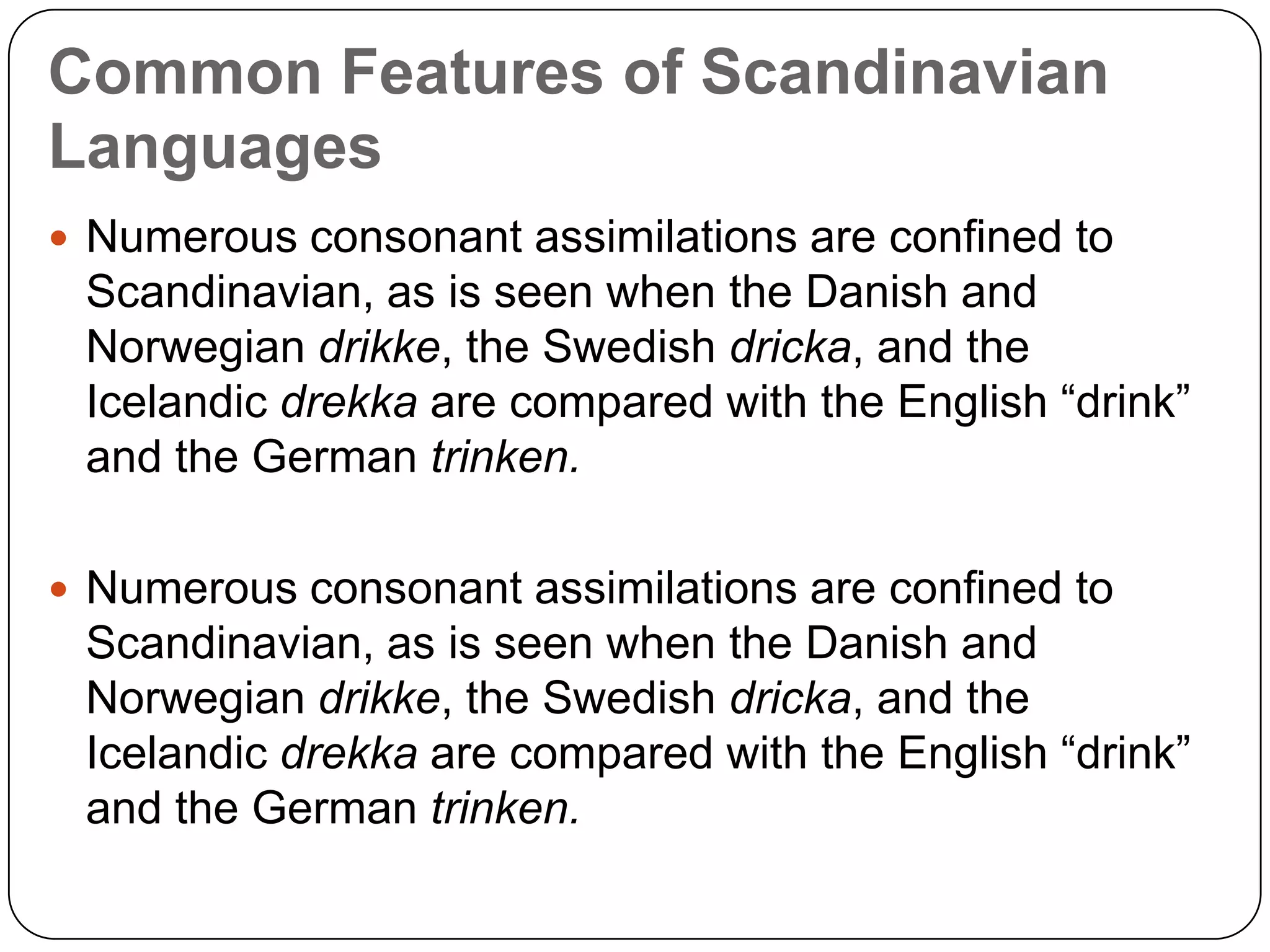 Scandinavian languages (The North Germanic languages) | PPTX