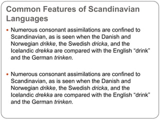 Scandinavian languages (The North Germanic languages) | PPT