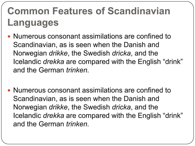 Scandinavian languages (The North Germanic languages) | PPT