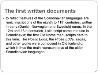 Scandinavian languages (The North Germanic languages) | PPT