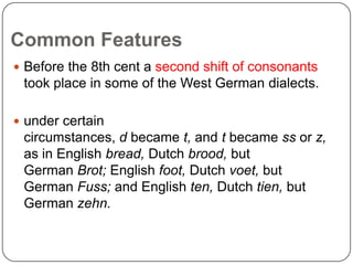 Germanic Features