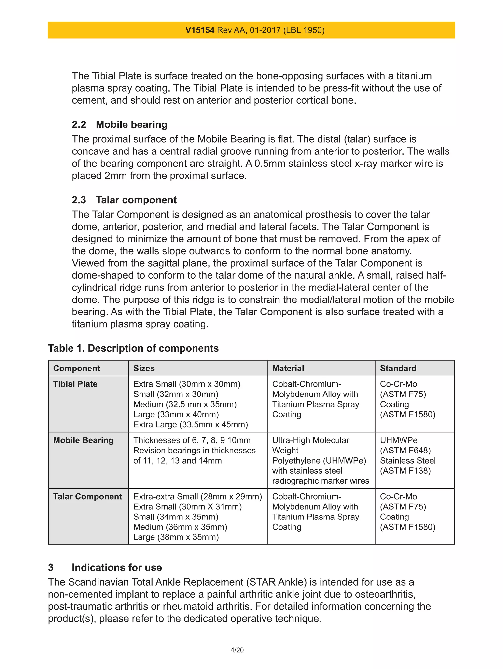 Scandinavian Total Ankle Replacement System (STAR™ Ankle) | DJO Global ...