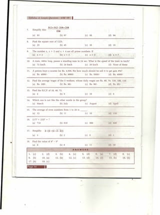 imo sample papers | PDF