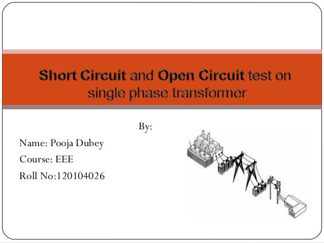 Sc and oc test on transformer