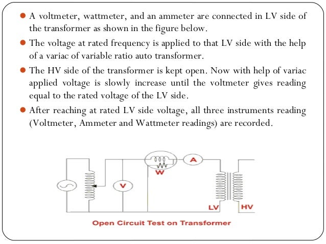 Sc and oc test on transformer