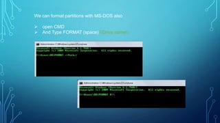 Scan,format,partition hdd,defragmentation | PPTX