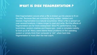 Scan,format,partition hdd,defragmentation | PPTX