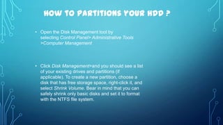 Scan,format,partition hdd,defragmentation | PPTX