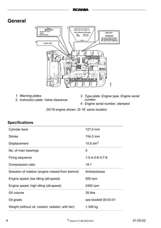Scania industrial and marine engines 16 litre engine service repair ...