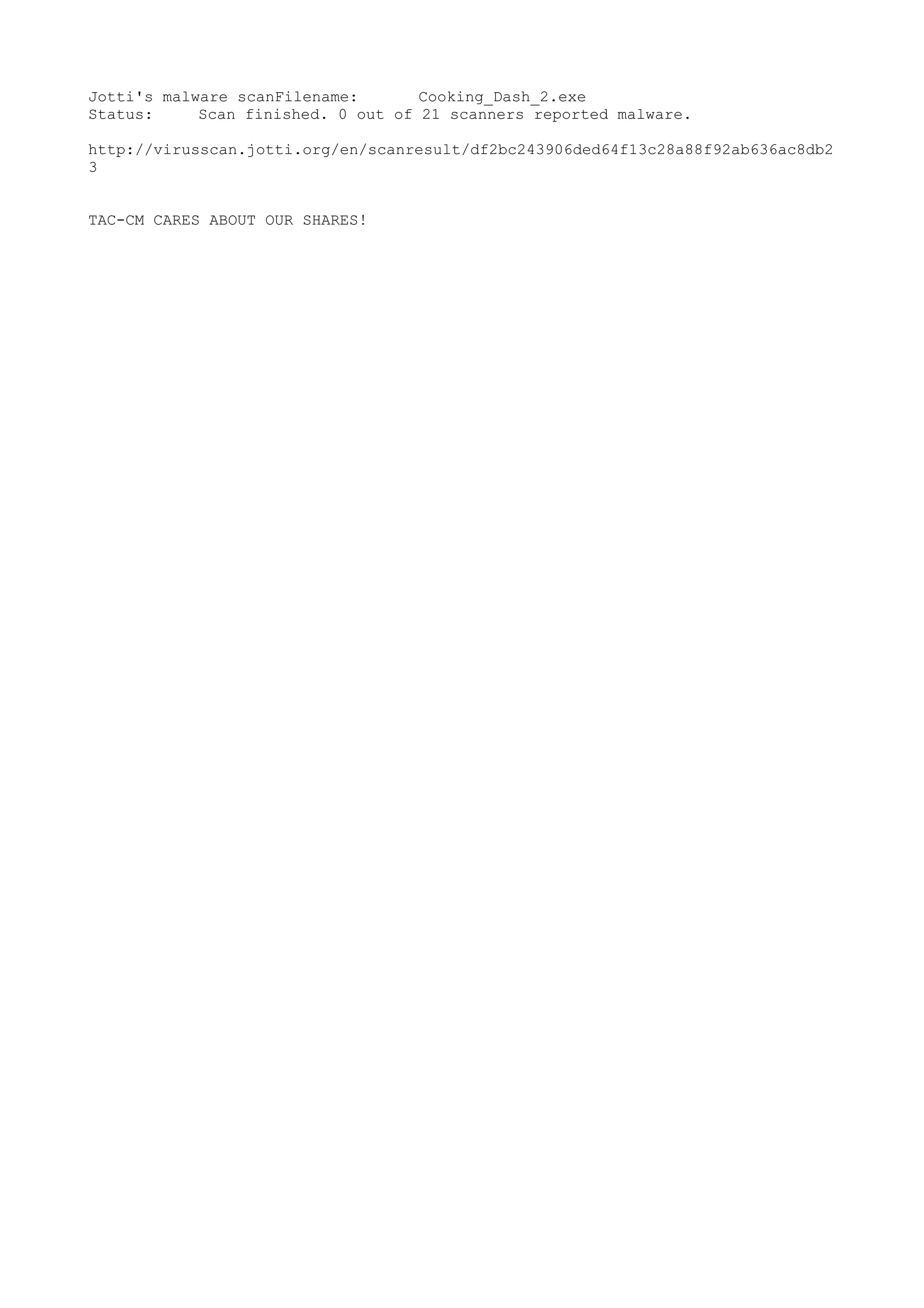 Scan @ jotti | TXT