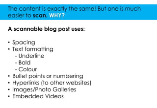 Scannable Blog Post Reflection (Y | PPT