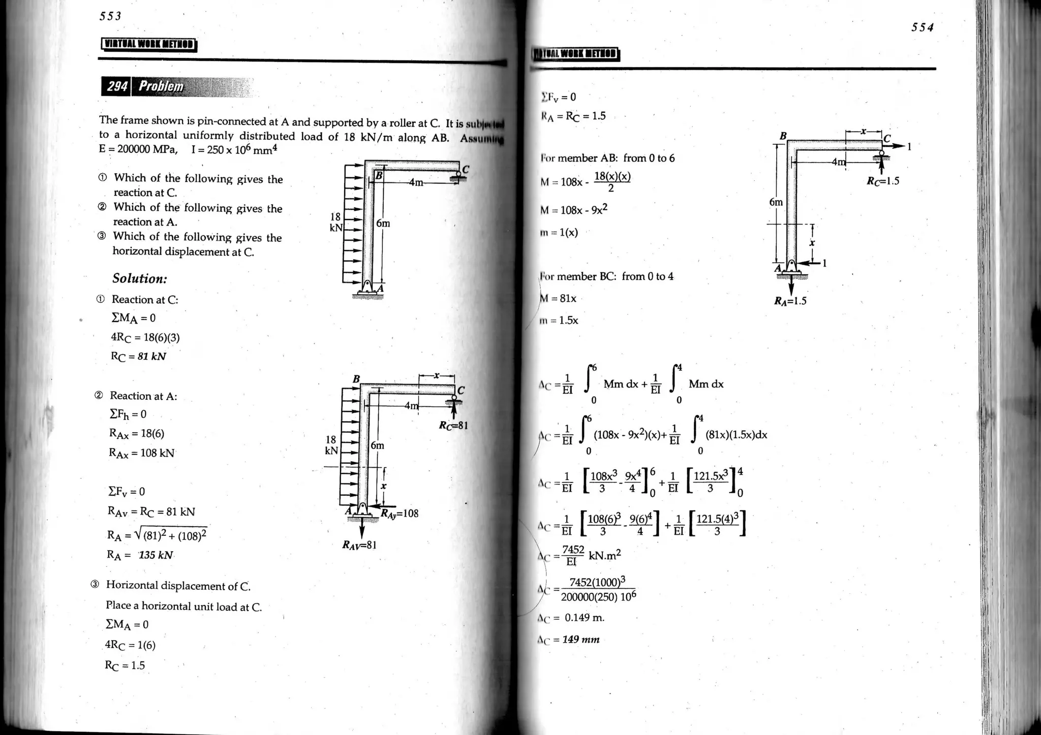 Structural Analysis - Virtual Work Method | PDF