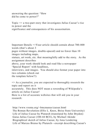 Scanned by CamScannerJulius Caesar RAFT Assignment .docx | Death ...