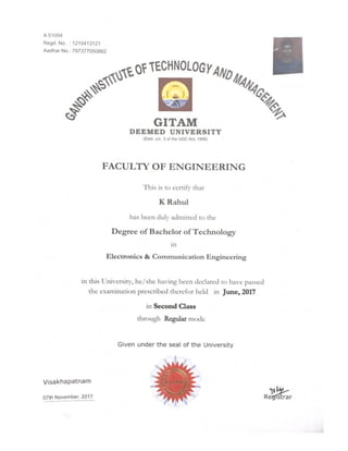 Gitam certification | PDF