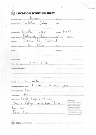 Los Hermanos(Short Movie)-Location Scout | PDF