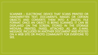 DIFFERENT TYPES OR CLASSIFICATION OF SCANNER | PPTX