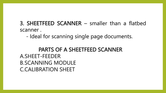 DIFFERENT TYPES OR CLASSIFICATION OF SCANNER | PPTX | Consumer ...