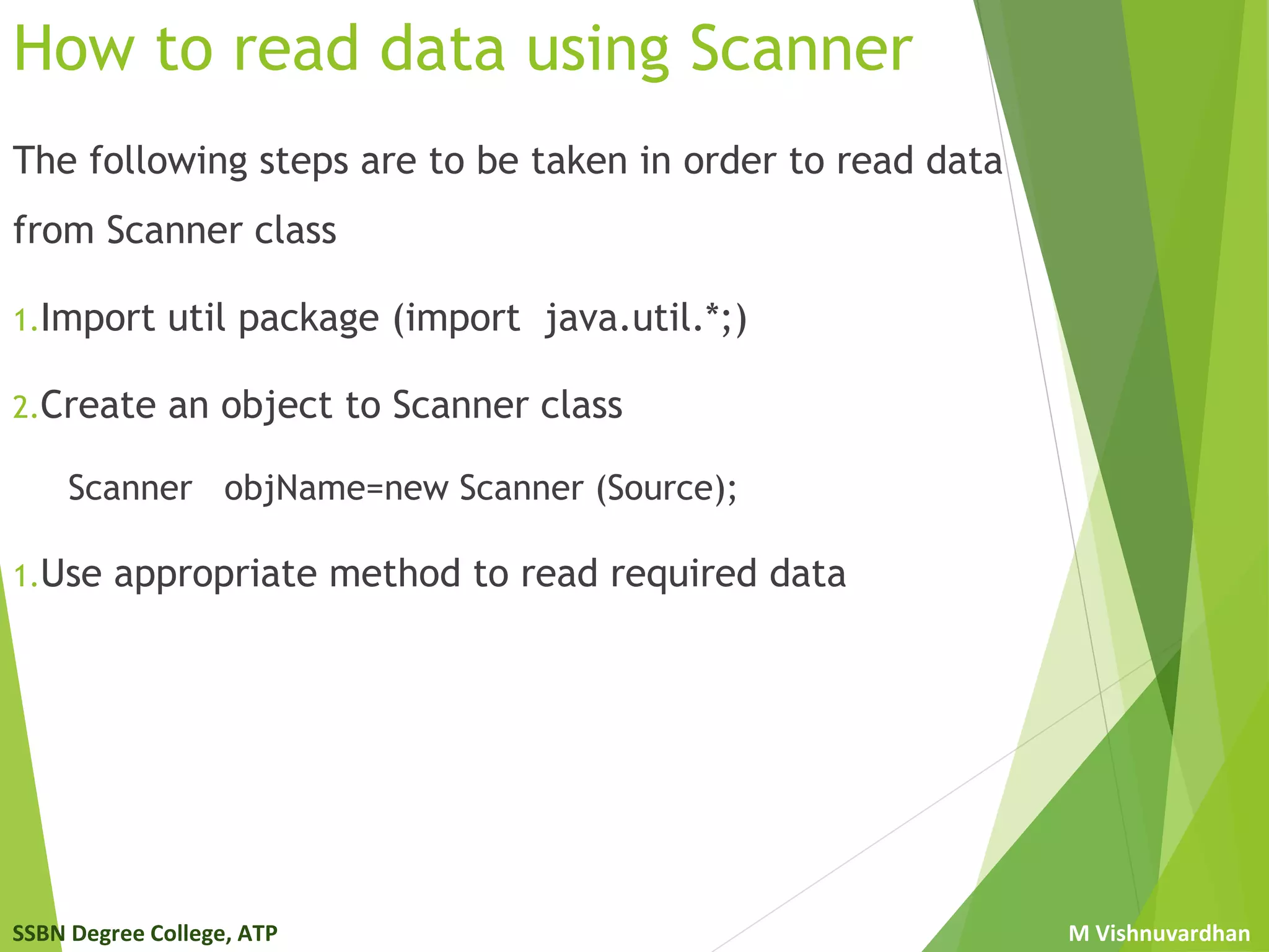 Scanner class | PPT