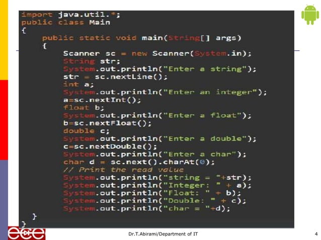 Scanner Class Java Ppt Programming Languages Computing 2795