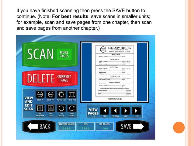 Scanning instructions | PPT | Free Download